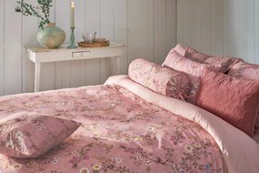 Pip Studio dekorační polštář Lotus Lullaby 22 x 70 cm - růžový (Luxusní válcový polštář v růžové barvě)