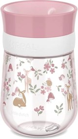Světle růžový plastový dětský hrnek 300 ml Fairy Garden – Mepal