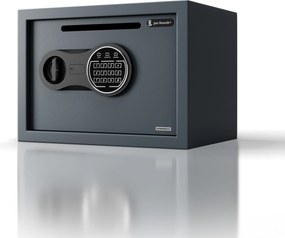 Malý vhazovací trezor na kód, elektronický, na tržbu a obálky, 350x250x250 mm: PIERCE