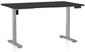 Výškově nastavitelný stůl OfficeTech B, 120 x 80 cm - bílá podnož Barva: Černá