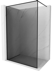 Mexen Kioto-XF sprchová zástěna Walk-in s rámem 110 x 202 cm, grafit 10 mm, černá - 800-110-104-70-40-X