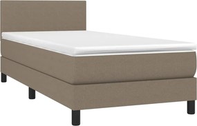 Box spring postel s matrací taupe 100 x 200 cm textil 3139877