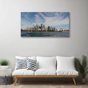 Obraz na plátně Město Moře Domy Sydney 100x50 cm