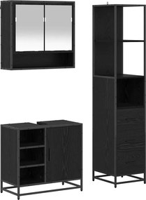 Sada koupelnového nábytku 3 ks Černý dub 35 x 37,5 x 166 cm 3402505