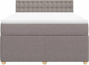 Box spring postel s matrací taupe 140x190 cm textil 3287469