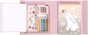 Little Dutch Omalovánky s pastelkami a samolepkami Rosa Fairy Garden