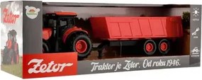 TEDDIES Traktor Zetor s valníkem / Na setrvačník / se zvukem a světlem
