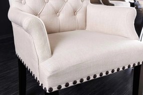 Designová židle s područkami Queen II béžová