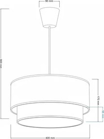 Brilagi - LED Lustr na lanku BOHO ECO 1xE27/10W/230V pr. 40 cm hnědá/krémová