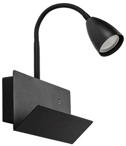 Rabalux 71089 - Nástěnná lampa s poličkou TACITO 1xGU10/25W/230V černá