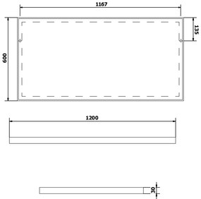 Sapho, AROWANA zrcadlo v rámu, 1200x600mm, chrom, AW1260