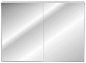 Závěsná koupelnová skříňka se zrcadlem Leonardo 84-90-B 2D bílá