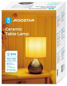 Aigostar - Stolní lampa 1xE14/40W/230V chrom