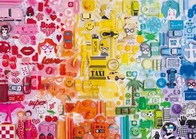 EDUCA Puzzle Barevná koláž / 500 dílků