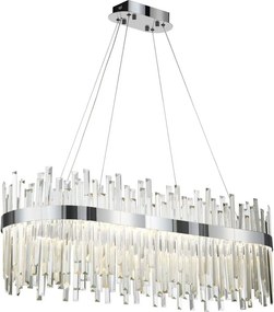Toolight Toolight, LED křišťálové svítidlo 80x35 cm, 62W, APP1514-CP80, chromová, OSW-03262