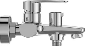 Mereo, Mereo Vanová nástěnná baterie, Pego, 150 mm, s keramickým přepínačem, bez příslušenství, chrom, MER-CB90104P