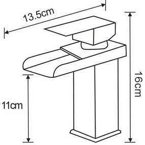 Mexen Hydra umyvadlová baterie, chromová, 744900-00
