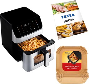 TESLA AirCook DualHeat QD65 XXL - multifunkční duální digitální horkovzdušná fritéza