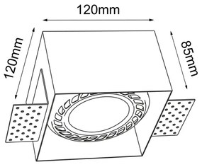 Brosline 3268 - Podhledové svítidlo CAGE 1xGU10/18W/230V černá