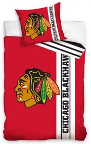 Bavlněné hokejové povlečení Chicago Blackhawks Belt 140x200 + 70x90 cm