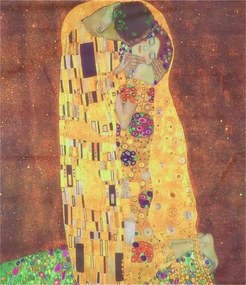 Bavlissimo Šála 180 x 70 cm Gustav Klimt Polibek