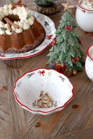 Vánoční keramická miska Chalet de Noël – Ø 14*4,5 cm / 300ml