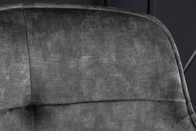 Barová židle Euphoria šedá sametová područka/ 43690