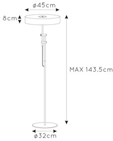 Lucide 30770/02/02 - Stojací lampa GIADA 2xE27/60W/230V