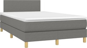 Box spring postel s matrací tmavě šedá 120x190 cm textil 3269759