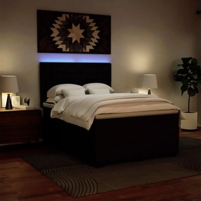 Box spring postel s matrací černá 160x200 cm umělá kůže 3293028