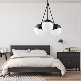 Toolight - Stropní svítidlo 3xE27, černá-bílá, OSW-05365