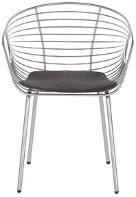 Sada 2 kovových židlí stříbrná HOBACK Beliani