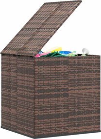 Zahradní úložný box PE ratan 100 x 97,5 x 104 cm hnědý 317227