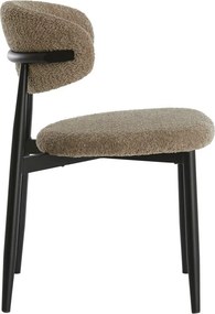Taupe čalouněná jídelní židle Eniola – Light &amp; Living
