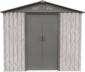 Zahradní domek BestBerg ZDB-4SD / 4,1 m² / 236 x 174 x 206 cm / dekor bílé dřevo/šedá