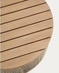 Kulatý zahradní konferenční stolek s deskou z akácie ø 70 cm Dandara – Kave Home