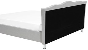 Šedá čalouněná postel Chesterfield 180x200 cm METZ Beliani