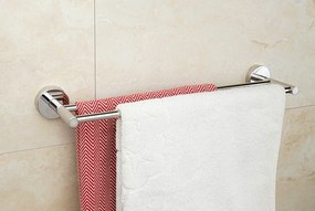 Sanela - Nerezový dvojitý držák ručníků, povrch lesklý