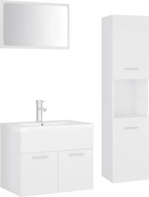 Set koupelnového nábytku bílý kompozitní dřevo 3071405