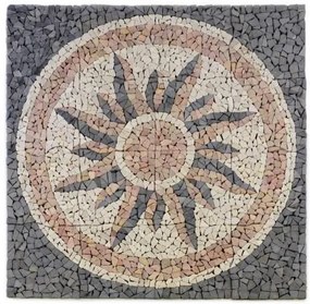 Divero Garth 765 Mramorová mozaika - motiv slunce 120x120 cm