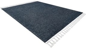 koberec SEVILLA PC00B pruhy modrý střapce, Berber, Maroko, Shaggy velikost 120x170 cm | krásné koberce cz
