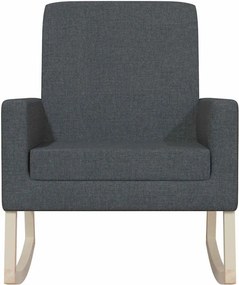 Houpací křeslo tmavě šedé textil 329416