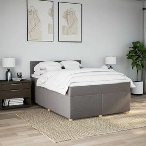Box spring postel s matrací taupe 140x200 cm textil 3289007