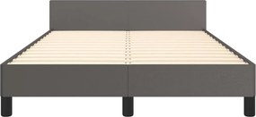 Rám postele bez matrace šedý 120x190 cm umělá kůže 3270552