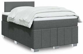 Box spring postel s matrací tmavě šedá 120x200 cm textil 3287029