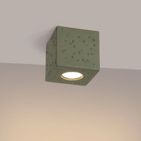 Sollux Lighting Stropní lampa QUAD betonová olivově zelená