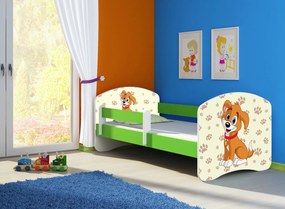 Dětská postel - Pejsek 2 160x80 cm zelená