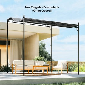 Náhradní střecha pro pergolu Markýza pro zastřešení terasy Náhradní střešní plachta pro pavilon 3 x 3 m 298x293 cm Tmavě šedá barva