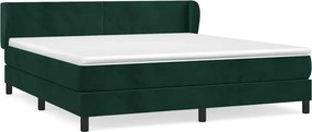 Box spring postel s matrací tmavě zelená 180x200 cm samet 3127388