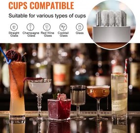 Leštič sklenic na víno s 8 kartáči Lešticí stroj 156,1 l/H pro barovou restauraci